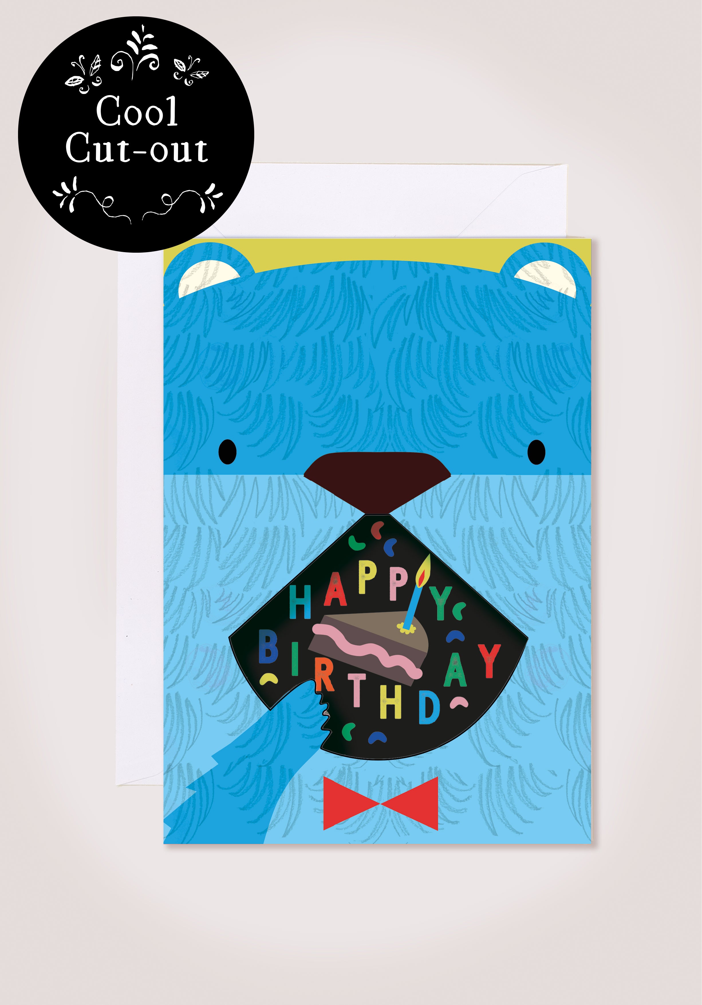 Bear Eating Cake Birthday Card | Bianca Moore Studio - Cards, Gifts ...